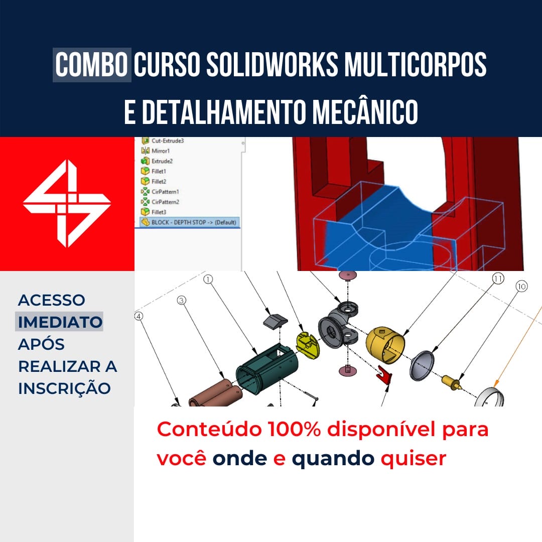 SOLIDWORKS Detalhamento Mecânico e Multicorpos - 4i Engenharia